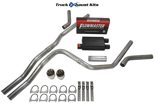 Chevy Tahoe 07-14 2.5" Dual Exhaust Kit C Exit Flowmaster Super 40 DW ...