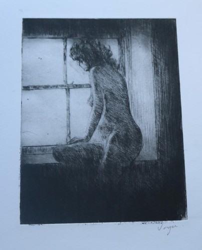Nude by a window by Stanley Joyce - etching | eBay
