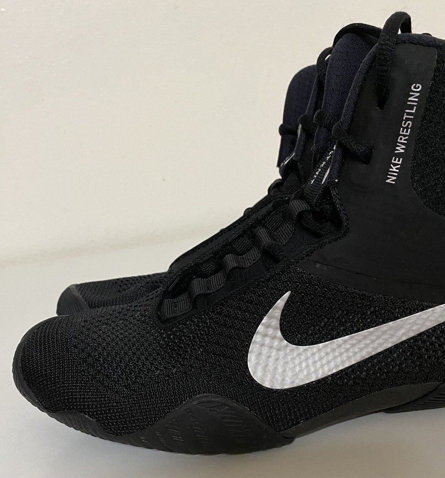 Nike Tawa Black Metallic Silver Mens Sz 10.5 Wrestling Boxing Shoes ...