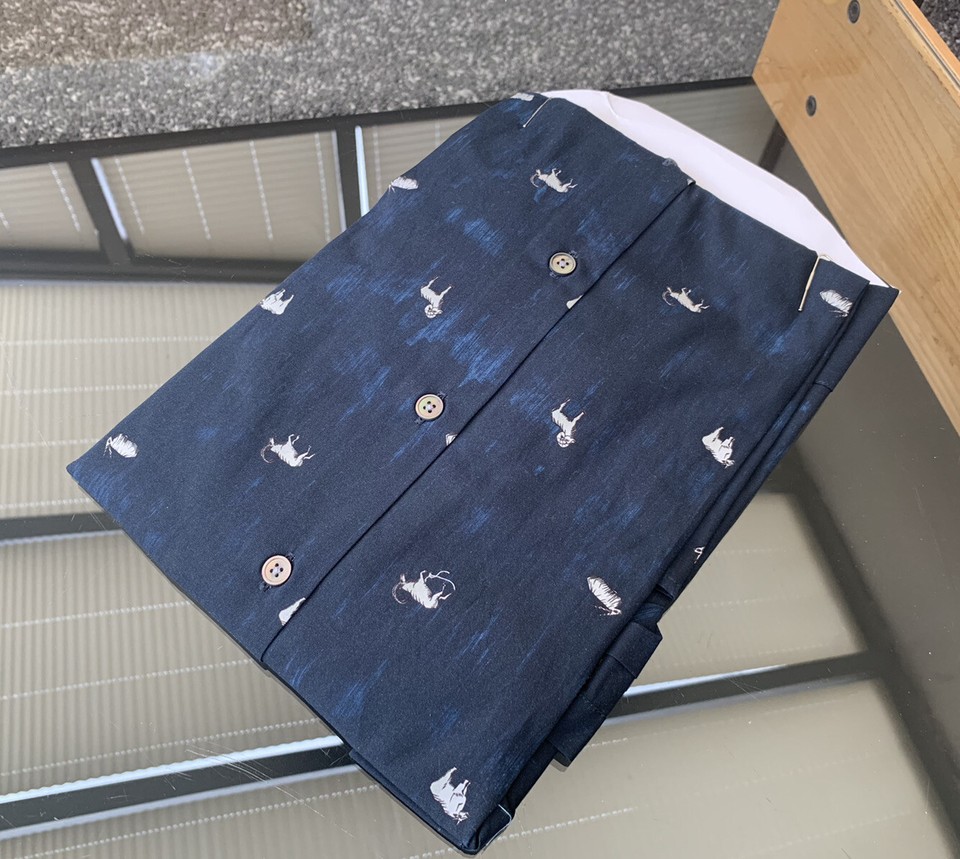 BNWT Paul Smith Slim Fit Navy Ram Print Shirt Size XS RRP £125 | eBay