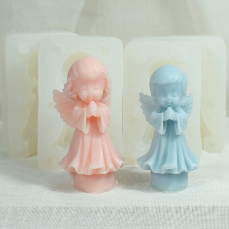 Angel Boys Girls Epoxy Resin Molds Table Ornaments Plasters Making Tool ...