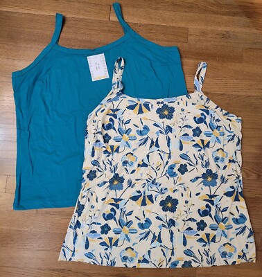 LuLaRoe Cami Size 3XL, 2-Pack: One Solid Teal, One Multicolor Floral ...