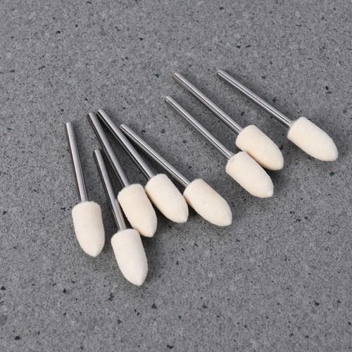 12 PCS Mandrel Mounted White Conical Felt Point Polishing Tool With | eBay