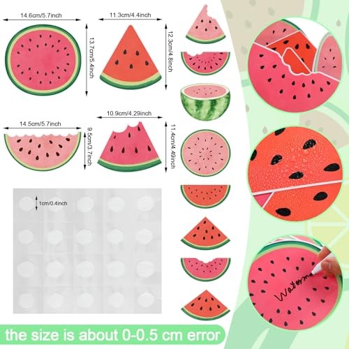60 Pcs Watermelon Bulletin Board Cutouts Decorations Summer Watermelon Paper | eBay