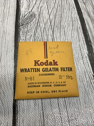 KODAK 2 INCH WRATTEN NO. N-61 GEL FILTER | eBay