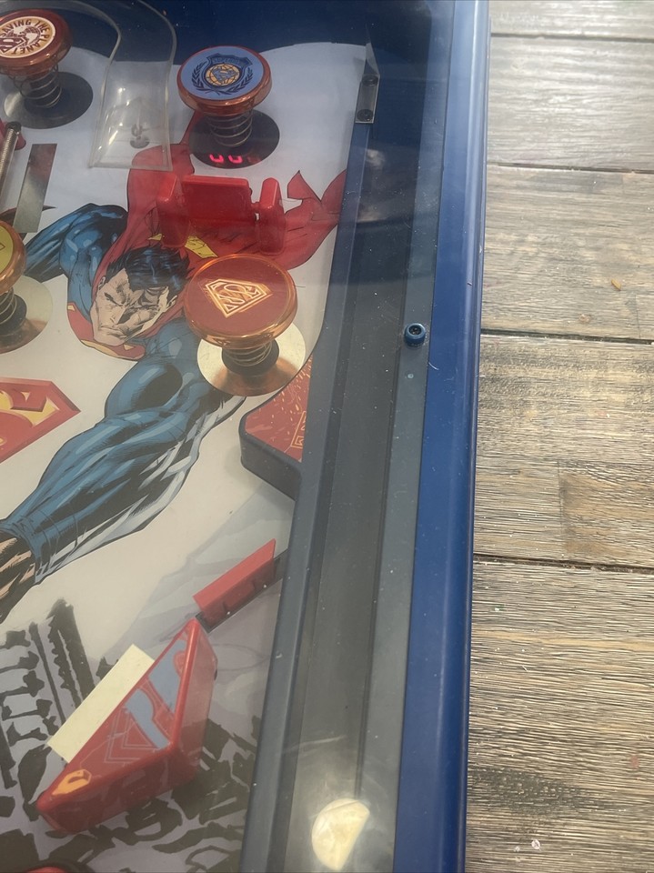 Superman Saving The World Pinball Machine Table Top Pinball RARE DC ...