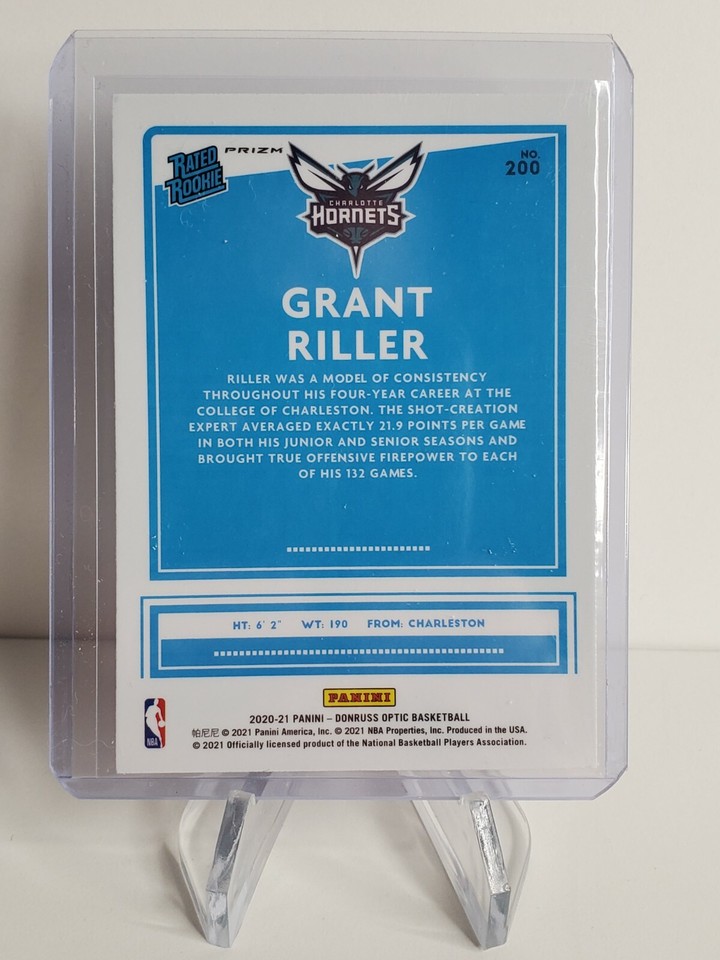 2020-21 Donruss Optic "GRANT RILLER" Pink Hyper RATED ROOKIE #200 ...
