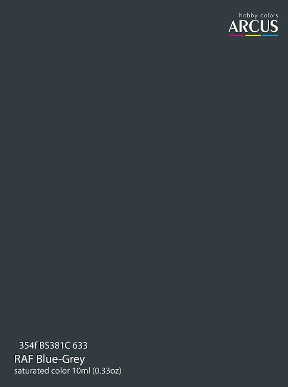 Arcus A354 Acrylic paint Royal Air Force RAF Blue-Grey saturated color ...