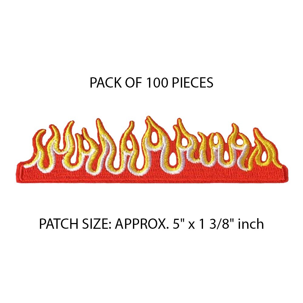 Fire Flames Embroidery Iron On Applique Patch | eBay