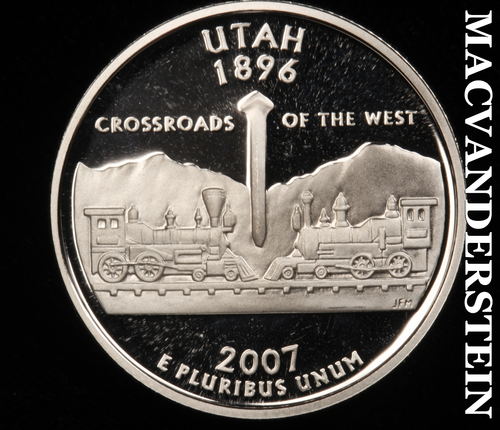 2007-S Silver Utah State Quarter - Choice Gem Proof Lustrous #Z1775 | eBay