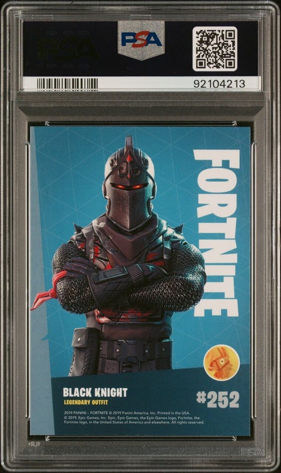 2019 Panini Fortnite Series 1 USA Black Knight Holo PSA 10 #252 Grail ...