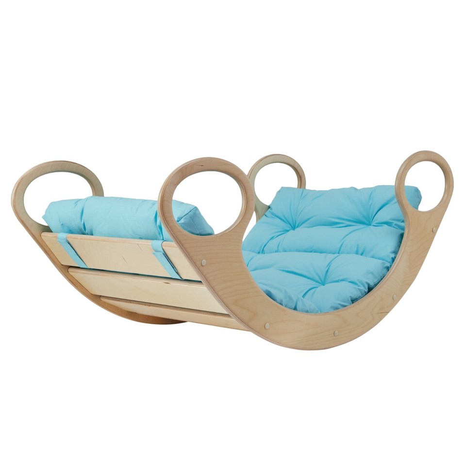 Montessori Child Rocking Bed, Wooden Rocking Play, Wooden Rocking Chair ...