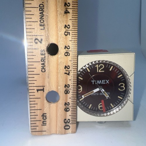 Vintage Timex Mini Alarm Clock With Case | Non-Working FOR PARTS OR ...