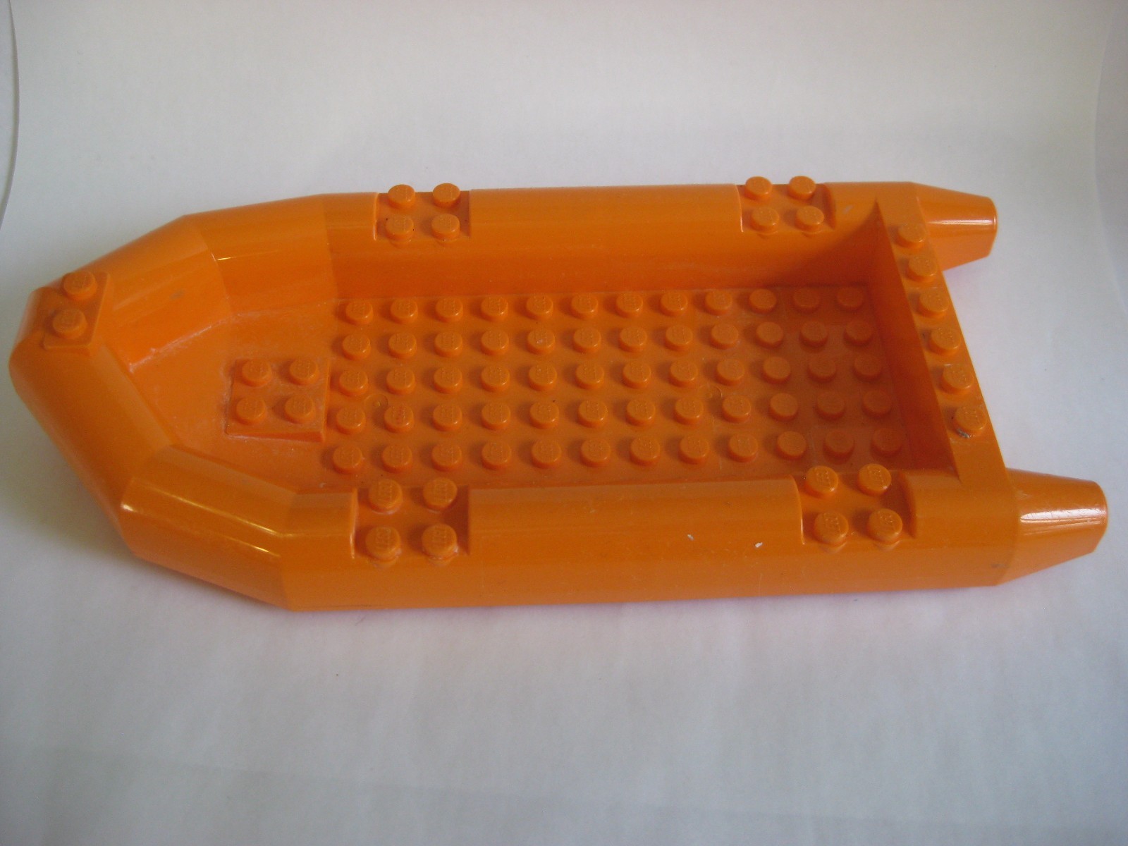 Lego Large ORANGE RAFT for Minifigures -City Town Rescue Rubber Raft ...