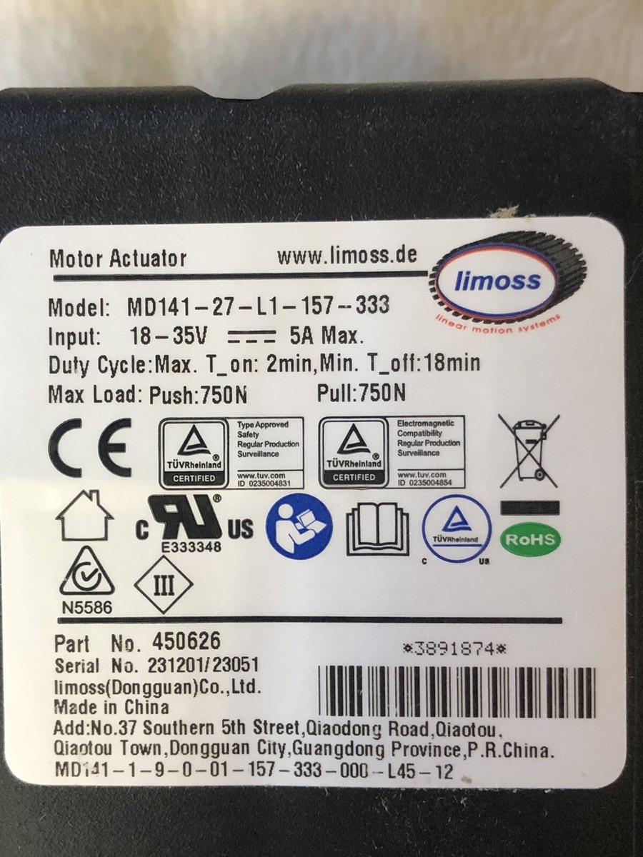 Recliner Repair Parts Limoss MD141-27-L1-157-333 Power Recliner ...