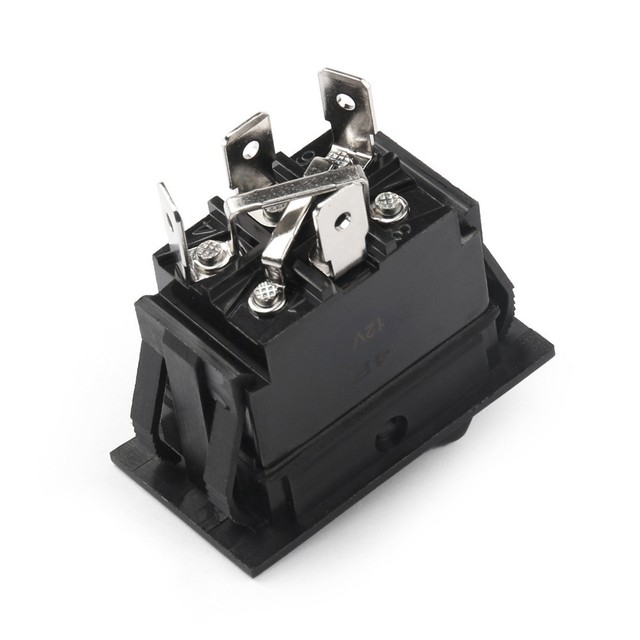 1pc SPDT Lighted Rocker Switch 10 Amps 12 Volts DC Black on off on for ...