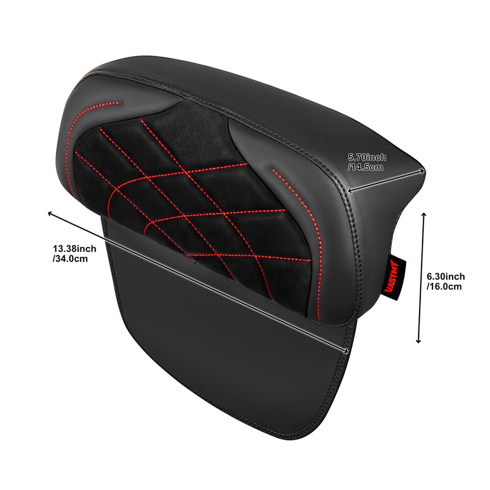Rear Passenger Chopped Pack Tour Pak Backrest Pad For Harley Touring ...