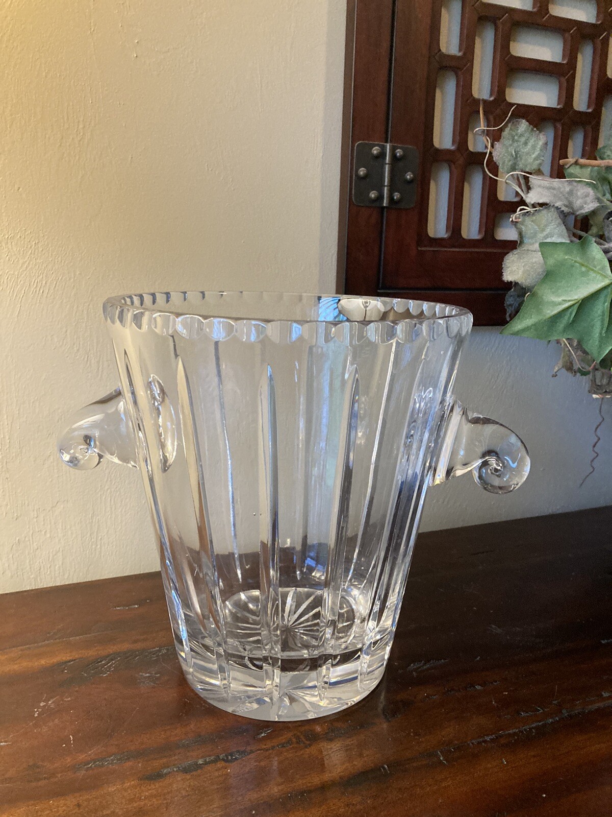 BLOCK Lead Crystal ICE BUCKET~Handcraft POLAND~Heavy 11.2 Lb~9.25 tall ...