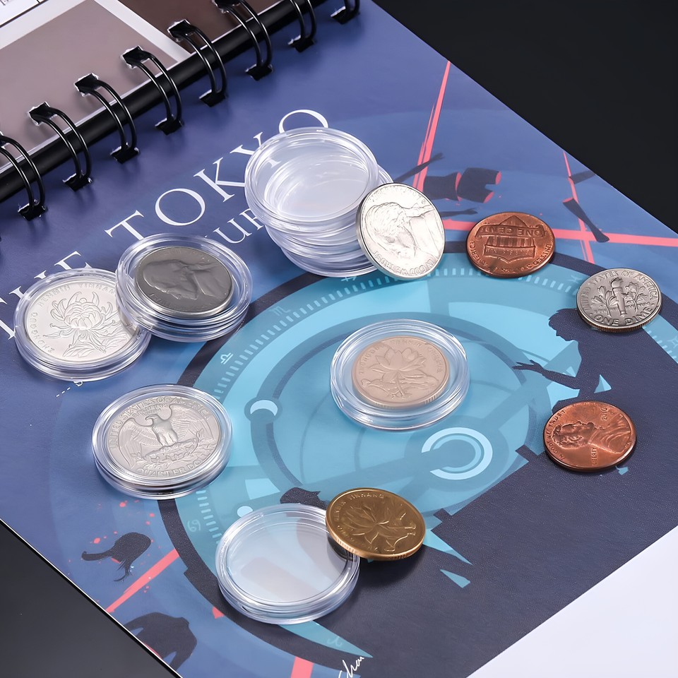 25 Coin Holders 30mm Direct Fit Coin Capsules for Collectable Coins ...