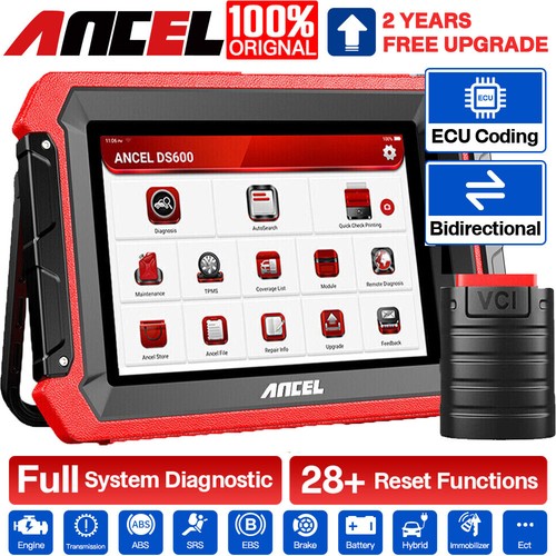 ANCEL DS600 Active Test ECU Coding OBD2 Scanner Car Full System ...