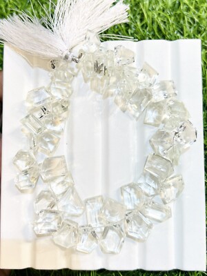 Natural Rock Crystal fancy shape step cut briolette gemstone Strand | eBay
