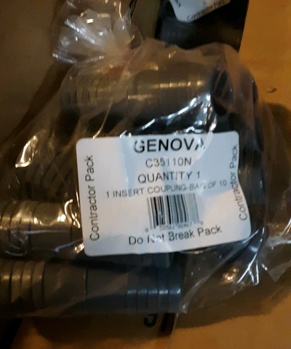 Genova Products C35110N 1" Poly Insert Coupling Contractor Pack of 10. #A244 | eBay