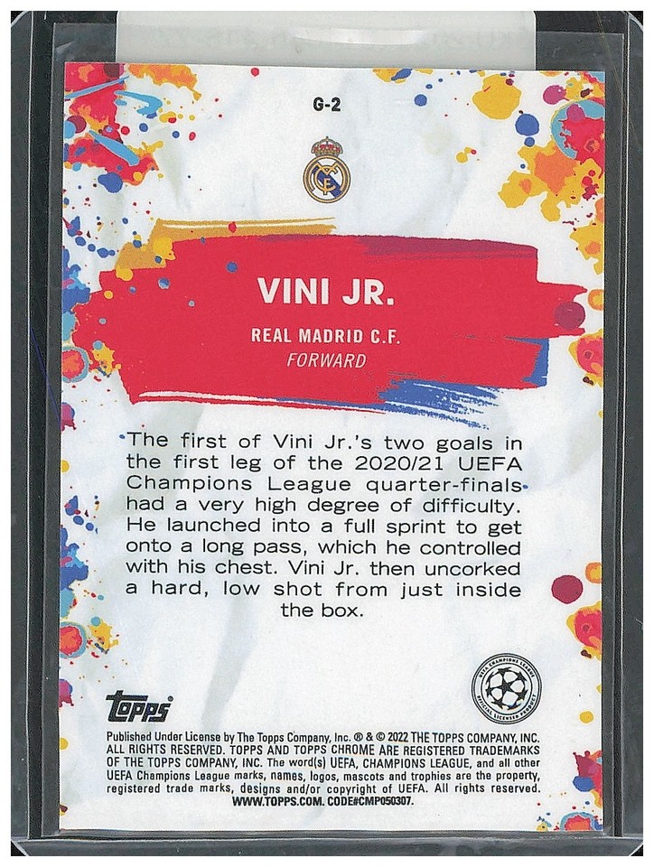 2022 Topps Chrome Vini Jr. Golazo #G-2 | eBay