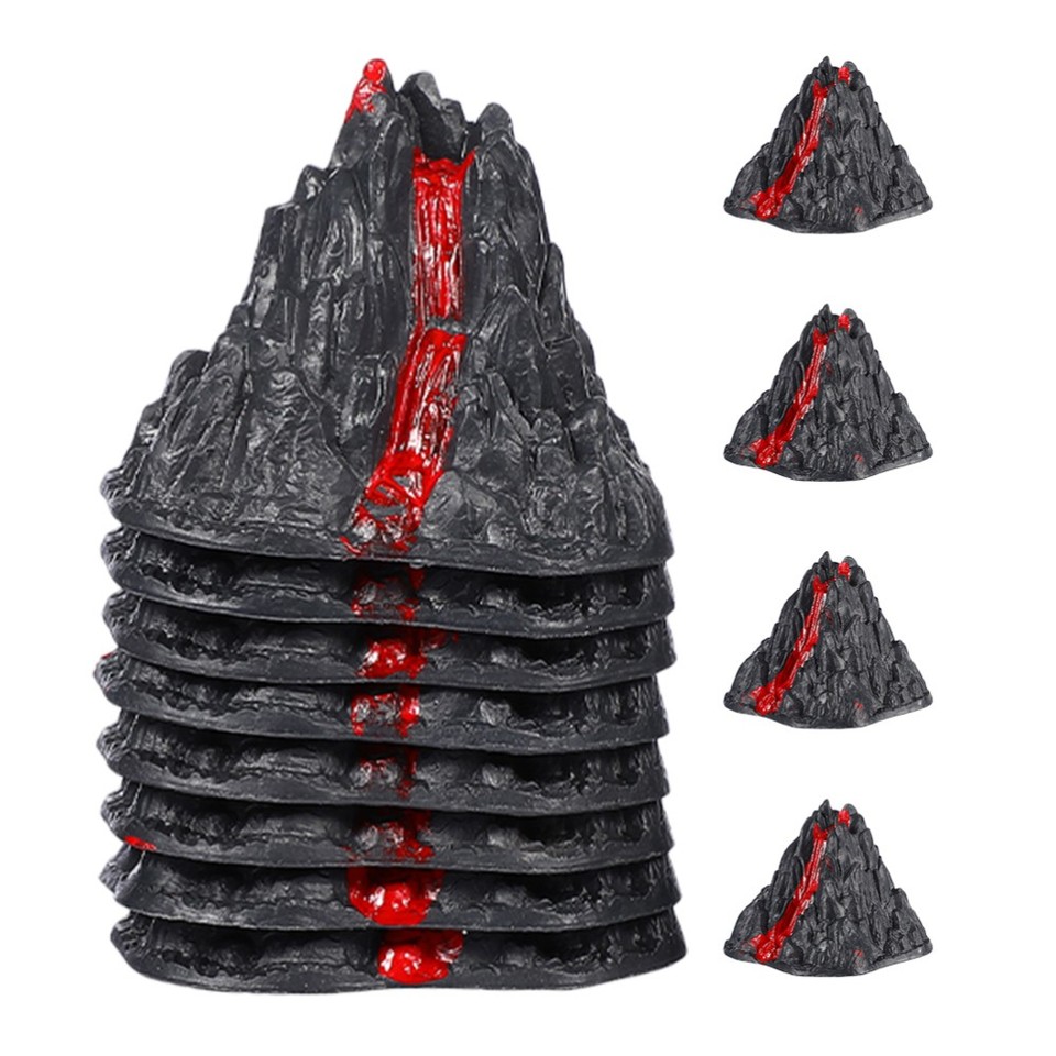 12 Pcs Lava Statue Tank Decoration Volcano Landscape Fake Ornament ...