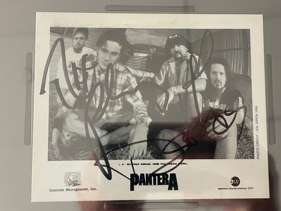 Pantera Band (all 4 w/ Dimebag Darrell) Signed Photo Autographed 4x5 ...