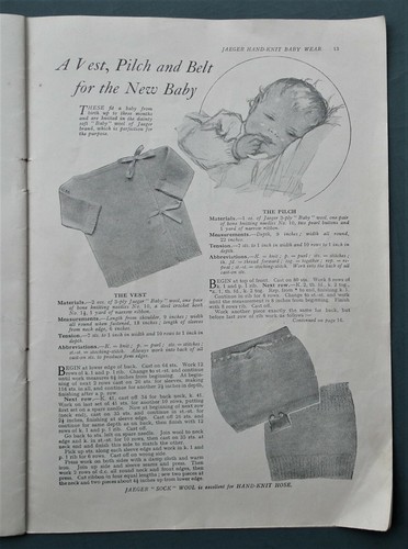 Jaeger Hand-Knit Baby Wear Mabel Lucie Attwell vintage knitting pattern ...