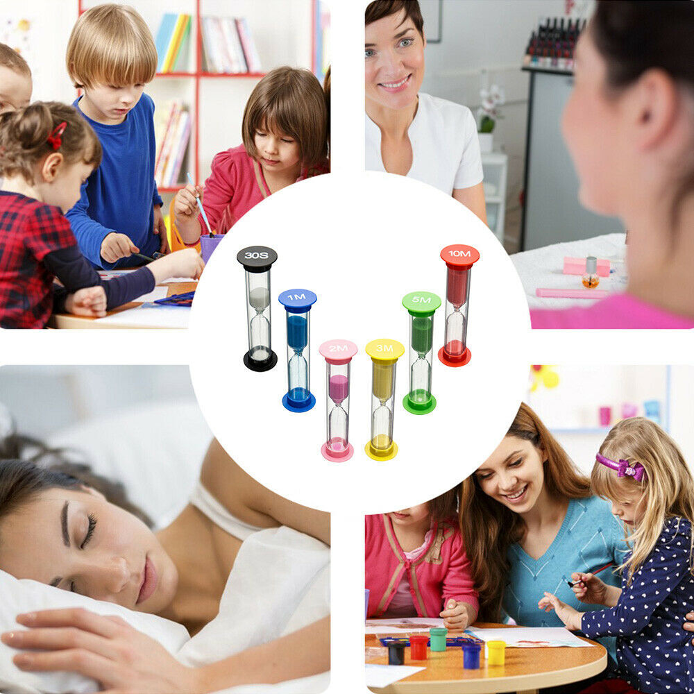 6Pcs Kid 6 Colors Classroom Game Sand Clock Timer montessori Toys ...