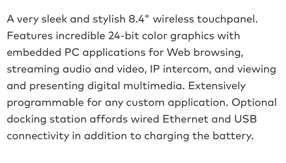 Crestron TPMC-8X Touch Screen Multimedia Mobile Control Panel - NEW | eBay