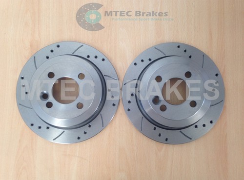 BMW MINI ONE Cooper Drilled Grooved Brake Discs Rear | eBay