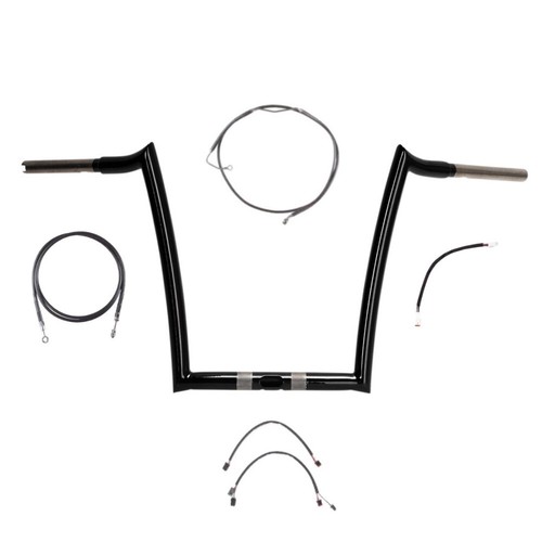 1 1/4" BBlack 14" Paul Yaffe Monkey Bar Kit 2016-2023 Harley Road Glide ...