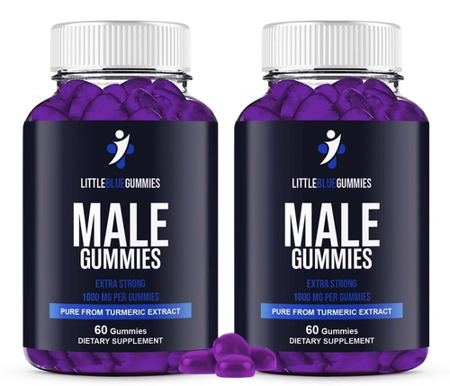 (2 BOTTLE) Little Blue Gummies Get It Up Every Day-Male Gummies- Extra ...