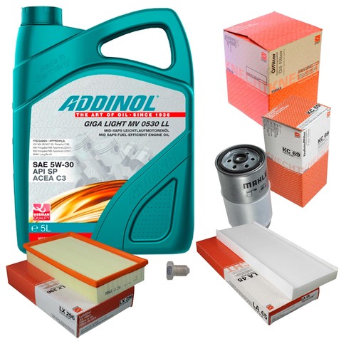 Kraft Inspection Set 5L Addinol Giga Lumière Mv 5W-30 pour Audi 80 8C ...