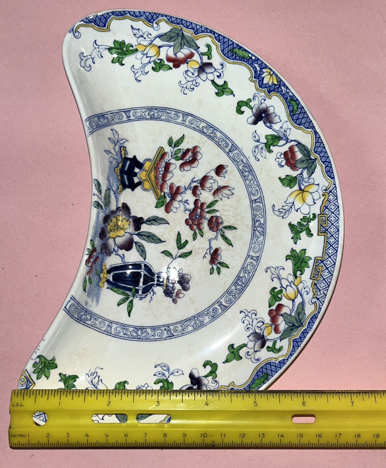 Minton Made in England Poonah Pattern Crescent Salad Plate Set of 6 ...