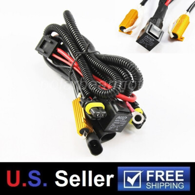 HID Anti-Flicker Load Resistor Relay Harness H1/H8/H9/H11/9005 9006 ...