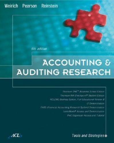Accounting and Auditing Research : Tools and Strategies by Alan ...