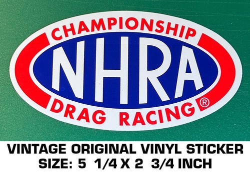 NHRA CHAMPIONSHIP DRAG RACING - VINTAGE ORIGINAL VINYL DECAL STICKER ...