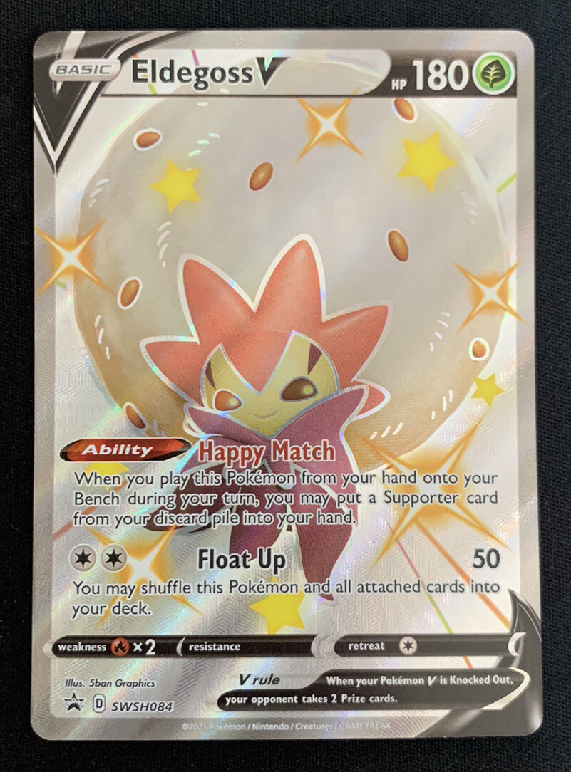 Eldegoss V SWSH084 Black Star Promo Ultra Rare Holo Pokemon TCG Card NM ...