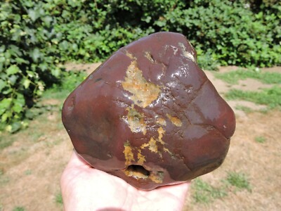 Natural Water-Washed MAROON RHYOLITE Nodule 3 LBS+ Agate Bands ...