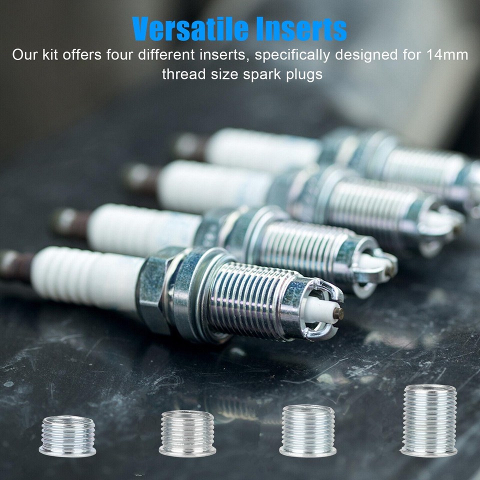 Spark Plug Thread Repair Kit – 14mm Reamer Thread Repair Tool &4 ...