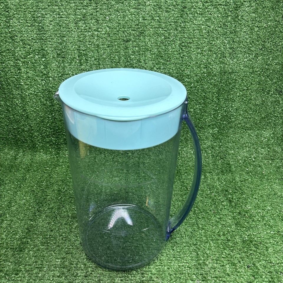 Mr. Coffee Iced Tea TM1 Replacement 2 Qt Clear Pitcher - Light Blue Lid ...