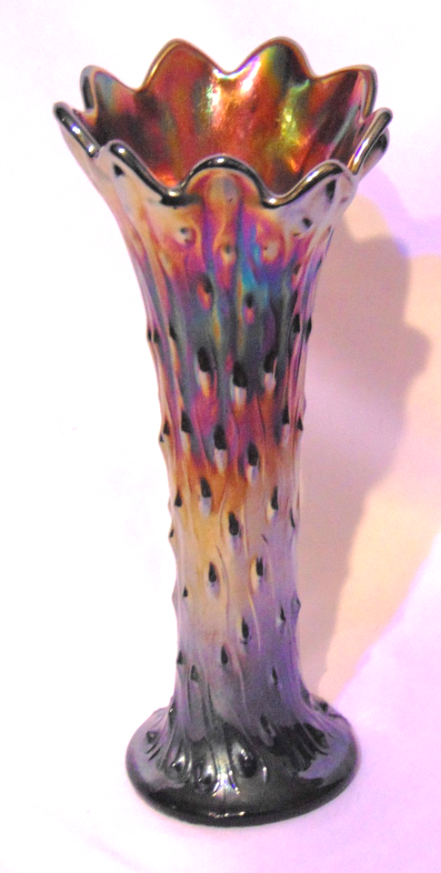 Northwood 10-1/2" Tree Trunk Std. Swung Vase Iridescent Amethyst ...