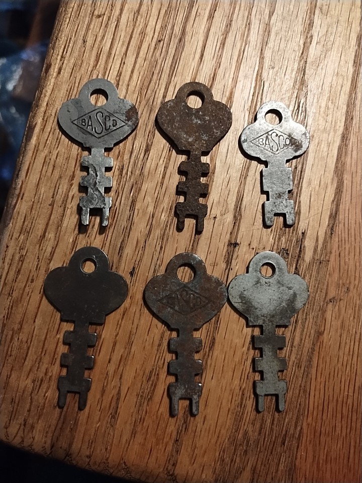 6 Antique Vintage BASCO Keys Automotive Auto Car Truck Ignition | eBay