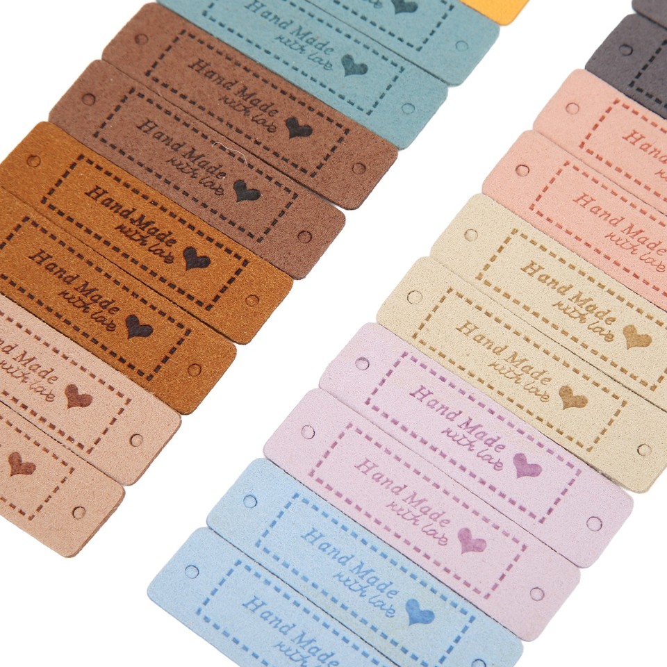 Hand Made Labels PU Material Exquisite Beautiful DIY Bag Label For ...