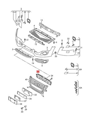 Genuine Closing Element Upper Centre AUDI A4 Allroad Quattro 8K0807233H ...