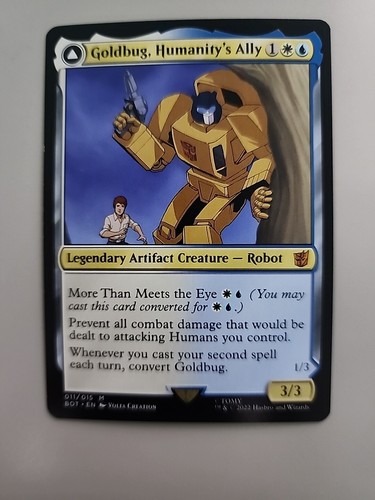 MTG Goldbug, Humanity's Ally // Goldbug, Scrappy Scout Transformers 011/015 Regular Mythic for ...