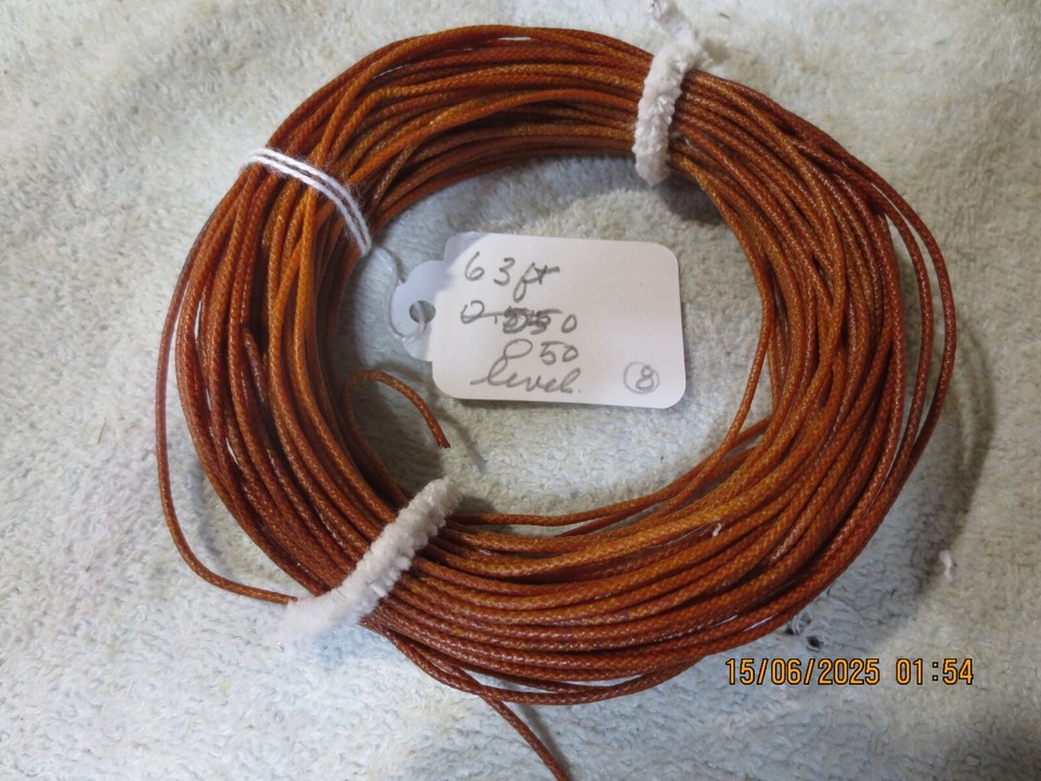 1028. . Vintage silk fly Line. Level Approx 0.050 dimeter., Approx 63 ...